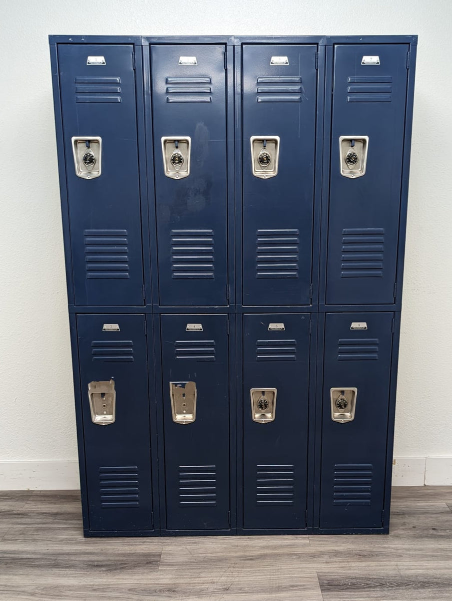 Penco Double Tier Lockers, Metal, 8 Doors w/ Combination Locks (RF ...
